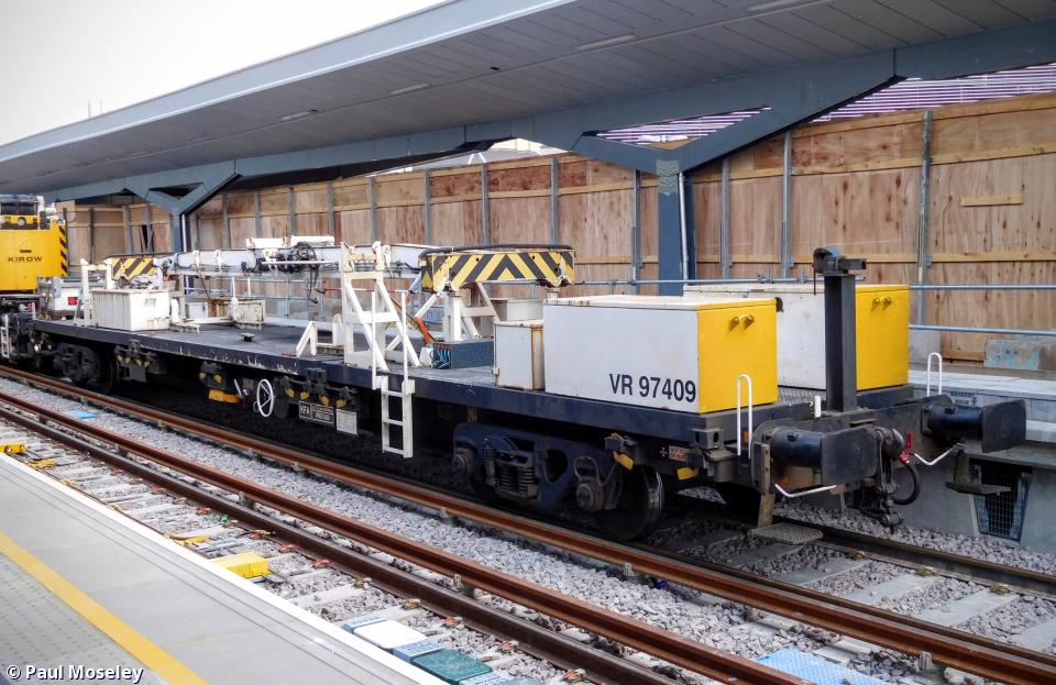 97409 - Trinity Rail 60' Container Flat Wagon - Kirow Crane Support ...