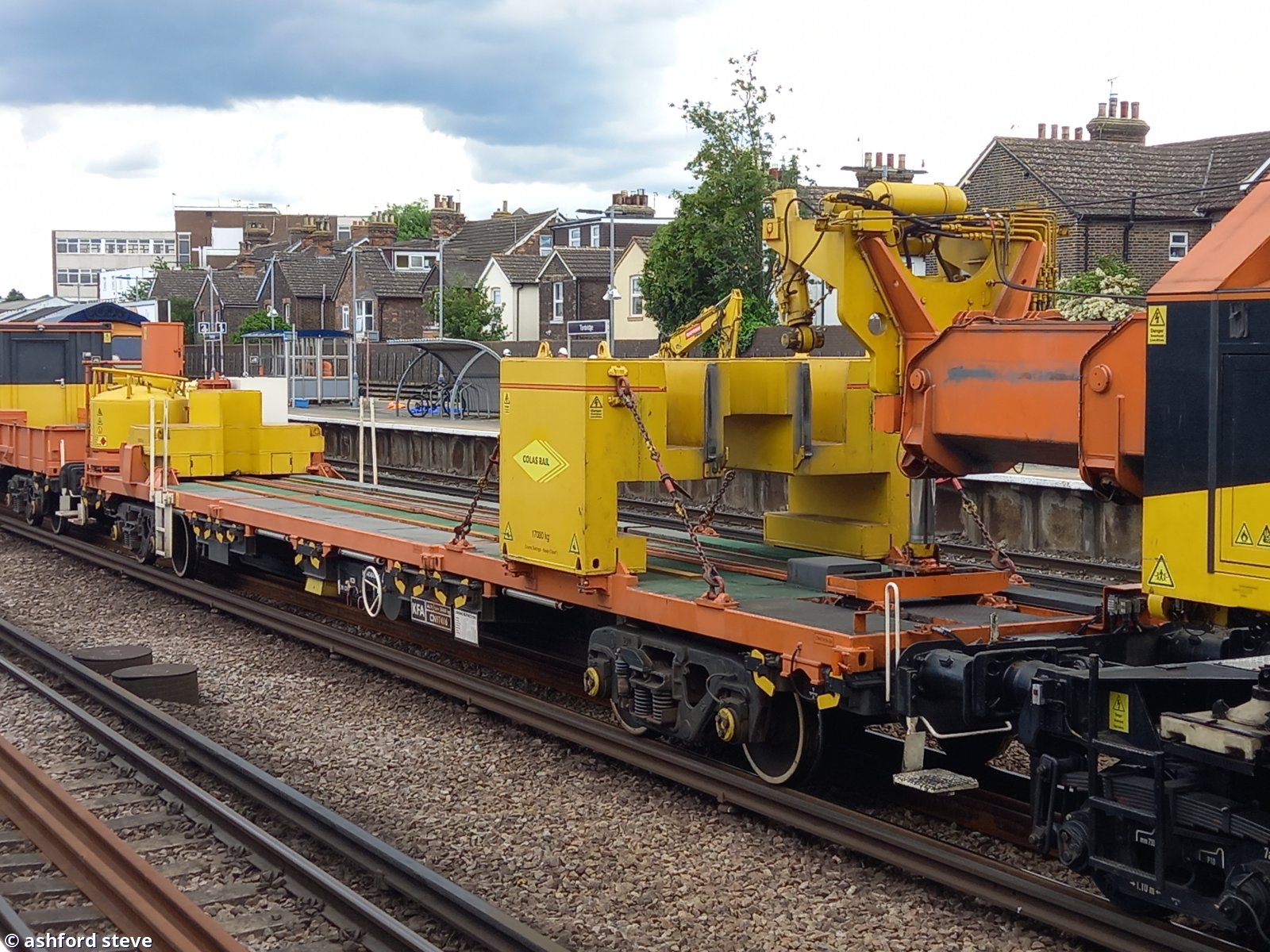97416 - Trinity Rail 60' Container Flat Wagon - Kirow Crane Support ...